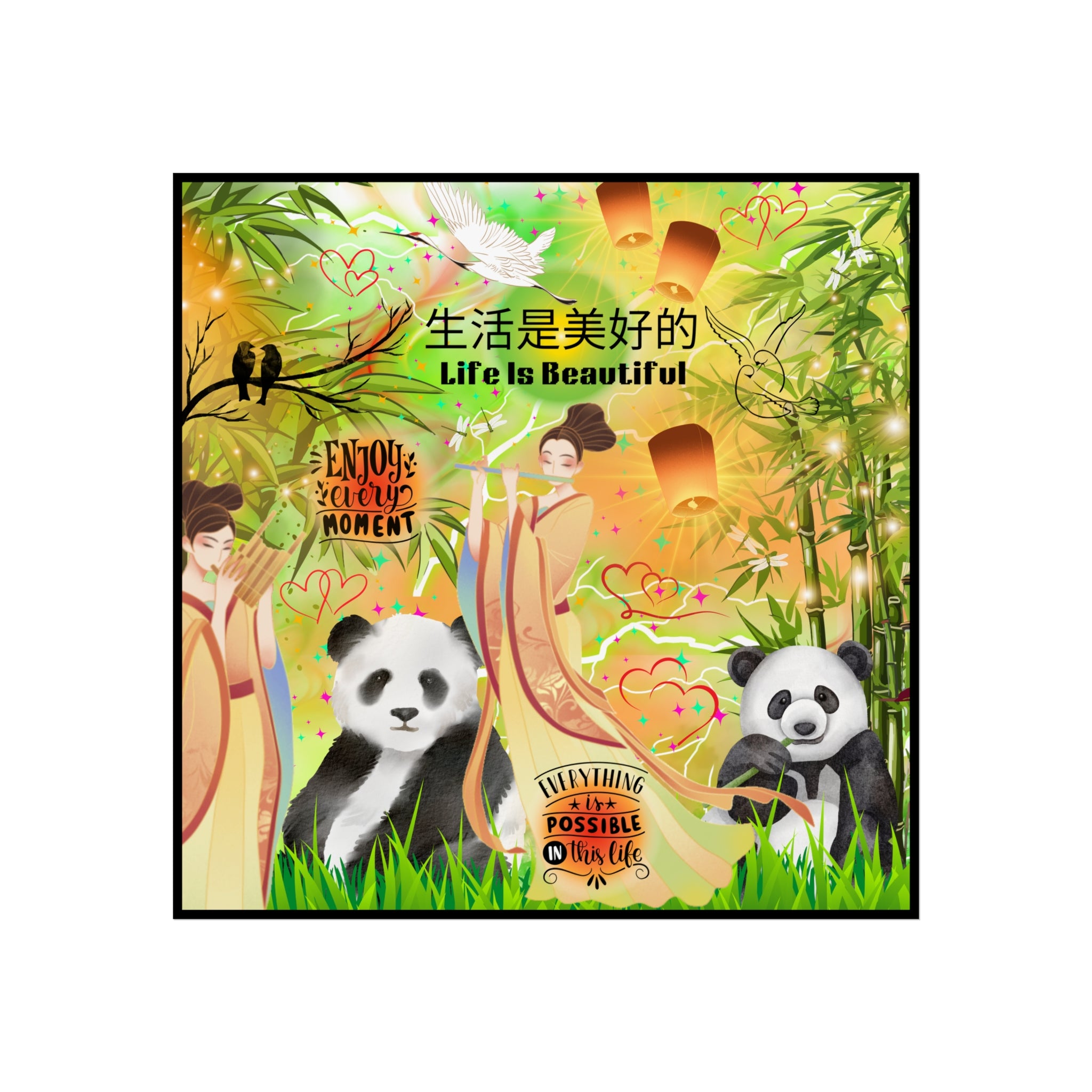 Life Is Beautiful Chinese Fine Art Posters – Soulshine Designs Co