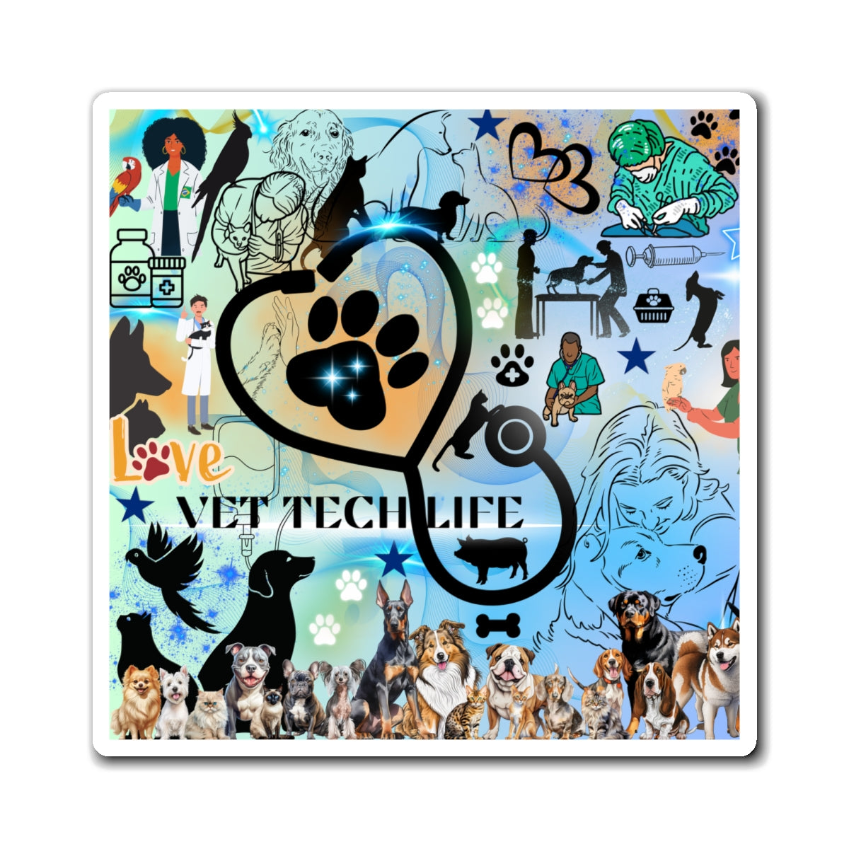 Vet Tech Life Magnets – Soulshine Designs Co